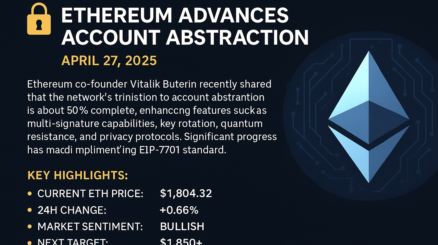 🔴BREAKING NEWS 🔴:🚀 Vitalik Buterin Unveils Ethereum's Next Big Leap: Account Abstraction Update ...