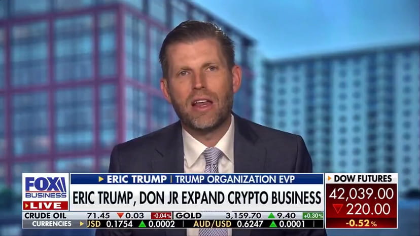JUST IN: 🇺🇸 Eric Trump says "Bitcoin is one of the greatest stores of ...
