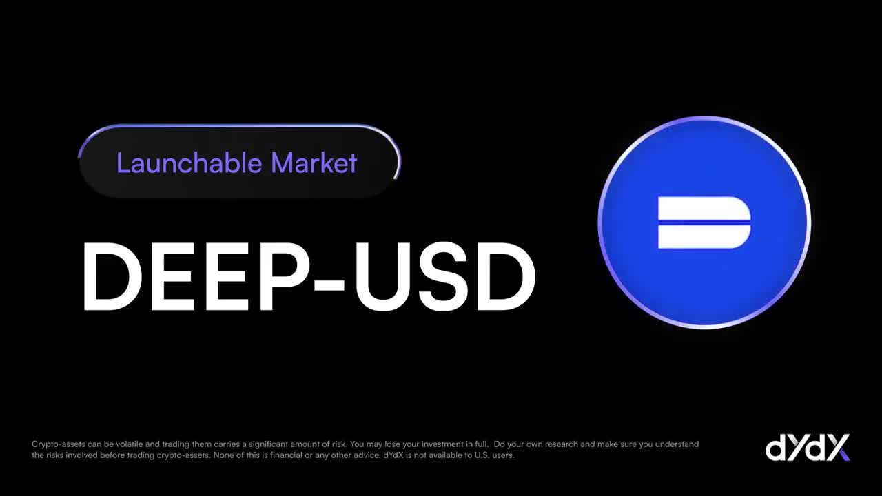 Launchable Market: $DEEP @DeepBookonSui is now launchable from the markets page on dYdX! Launch ...