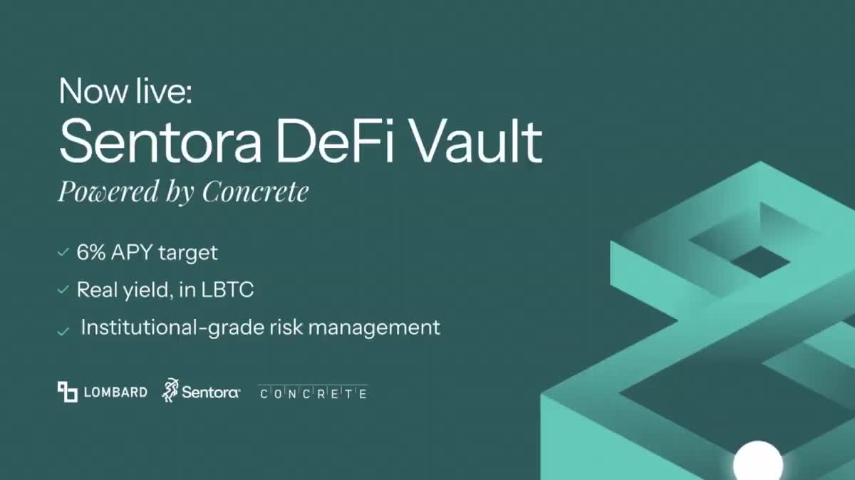 This new Sentora Vault on @Lombard_Finance is proof that we’re finally ...