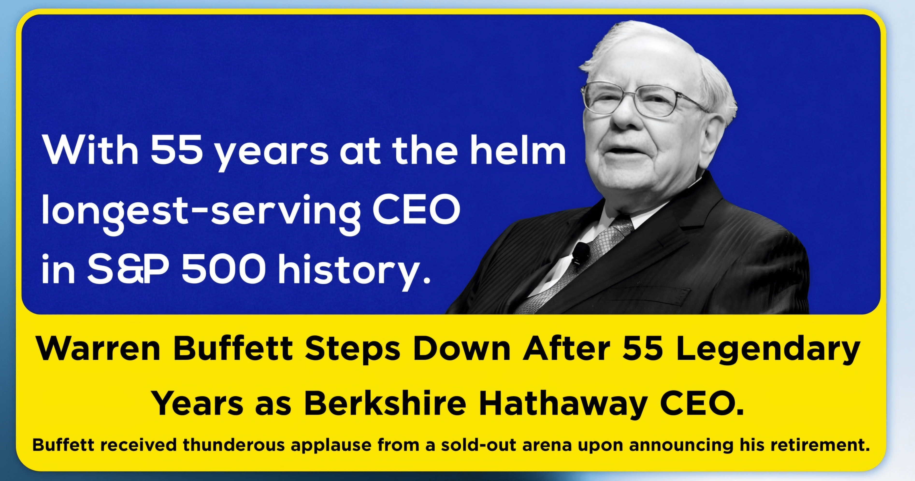 👏 Warren Buffett Steps Down After 55 Legendary Years as Ber | Crypto PM ...