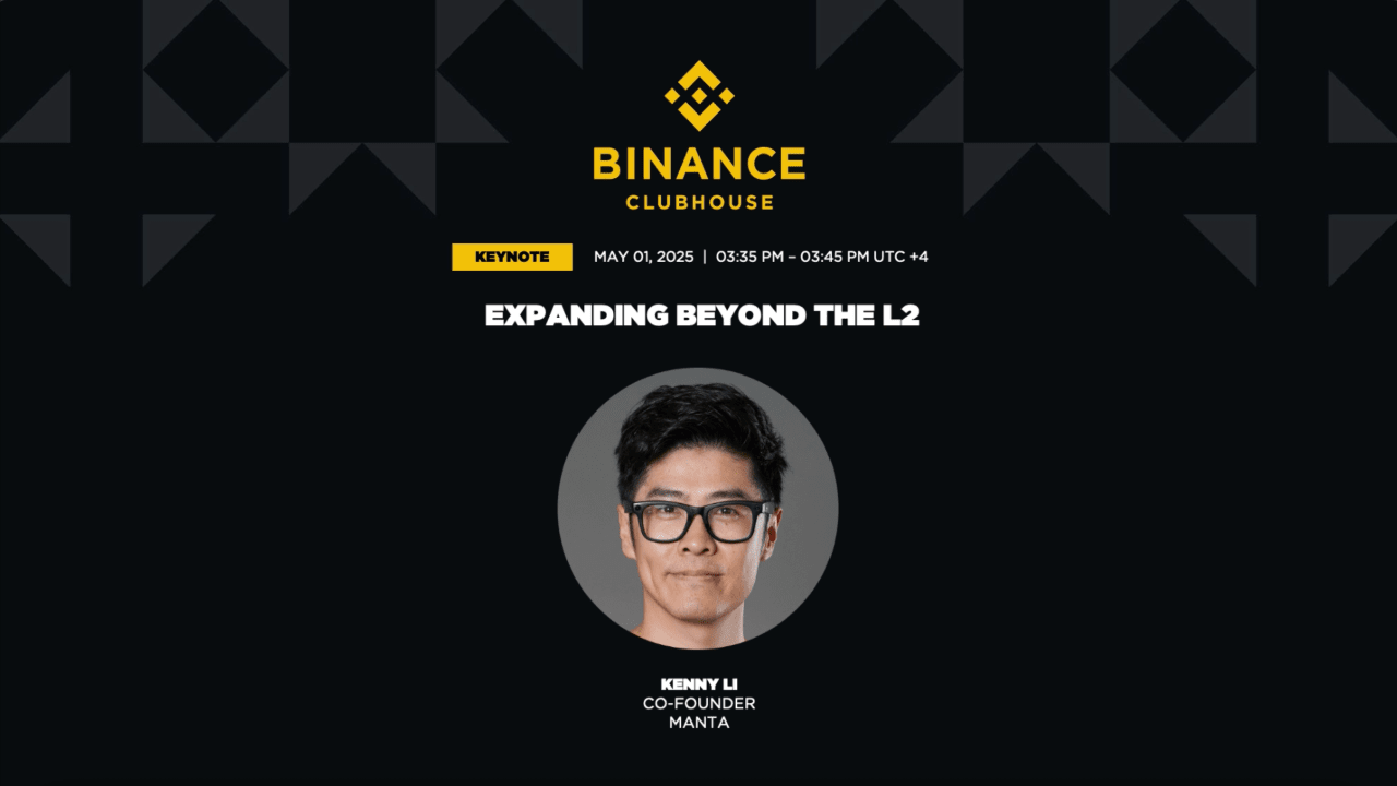 Binance Clubhouse | Keynote | MANTA | Kenny Li, Co-founder, MANTA ...
