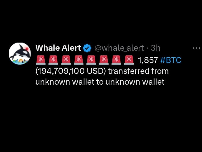 🚨🚨🚨 *Big BTC Transfer Alert!* 🐋💰 *1,857 BTC* (≈ *194.7 | BRITNEY_S on ...