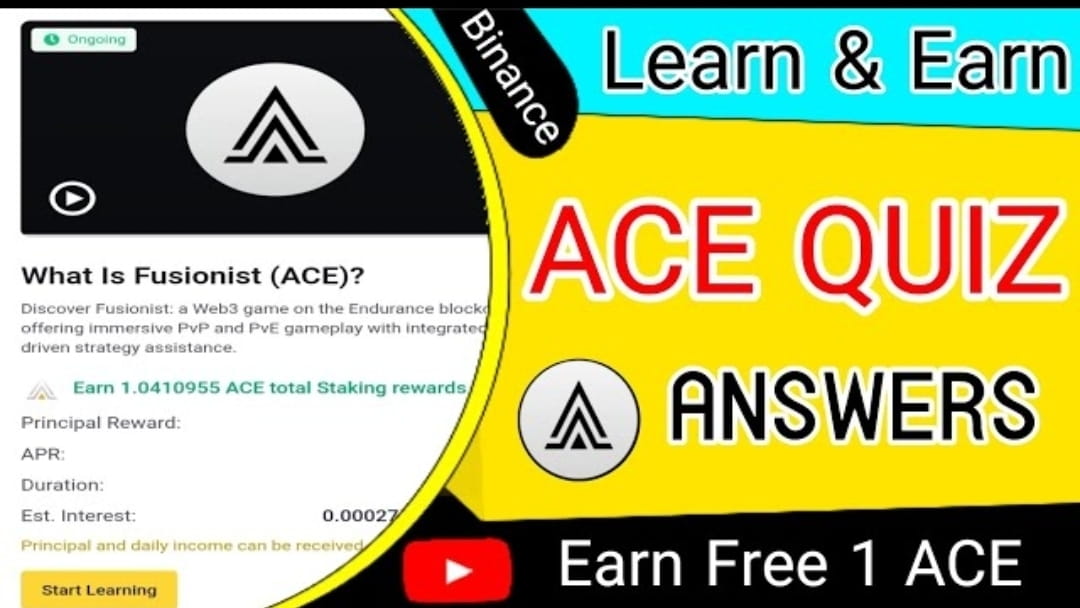 Binance Learn & Earn ACE Quiz Answers. | Romanpatoari on Binance Square