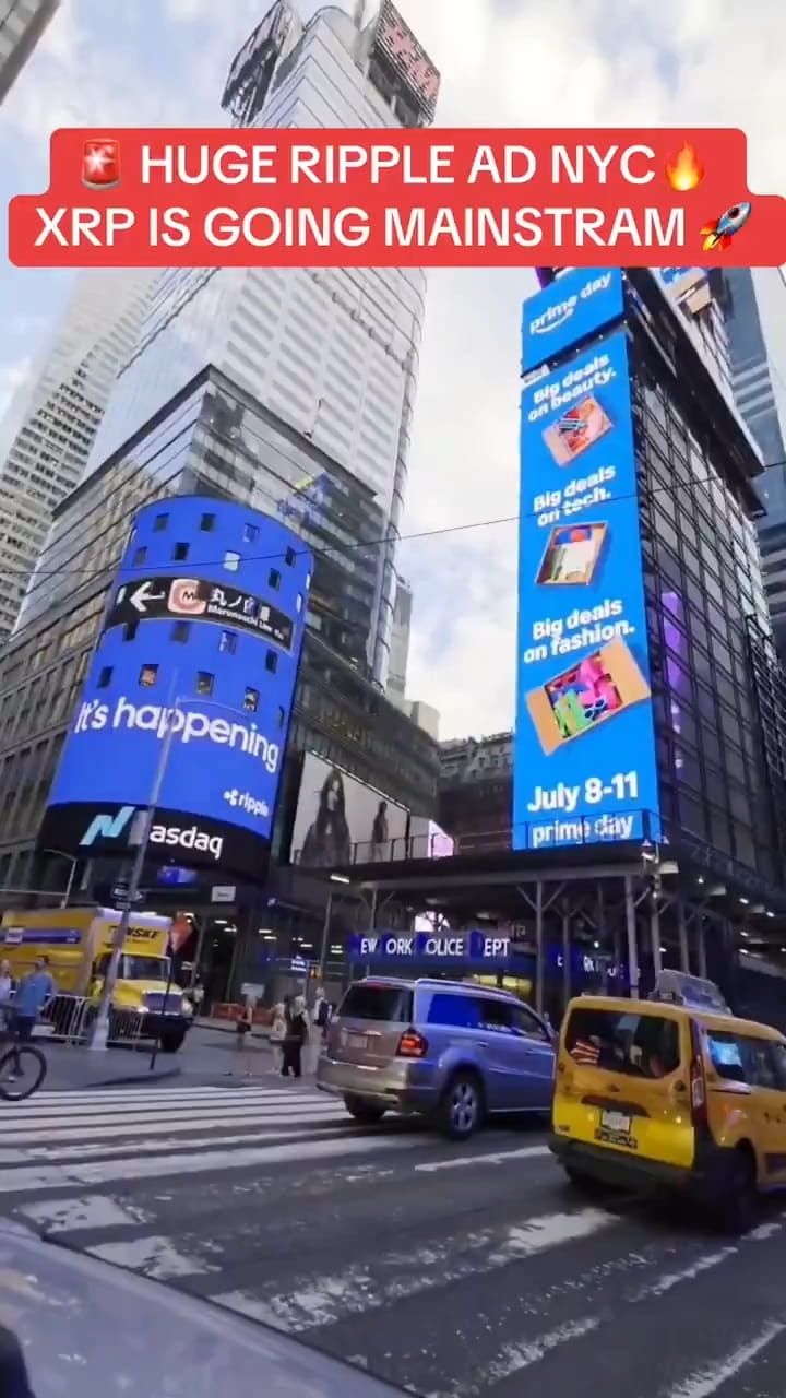 BOOOOOOOOM 🚨 💣 HUGE @Ripple Ad takes over NYC 🇺🇸 $XRP IS GOING ...
