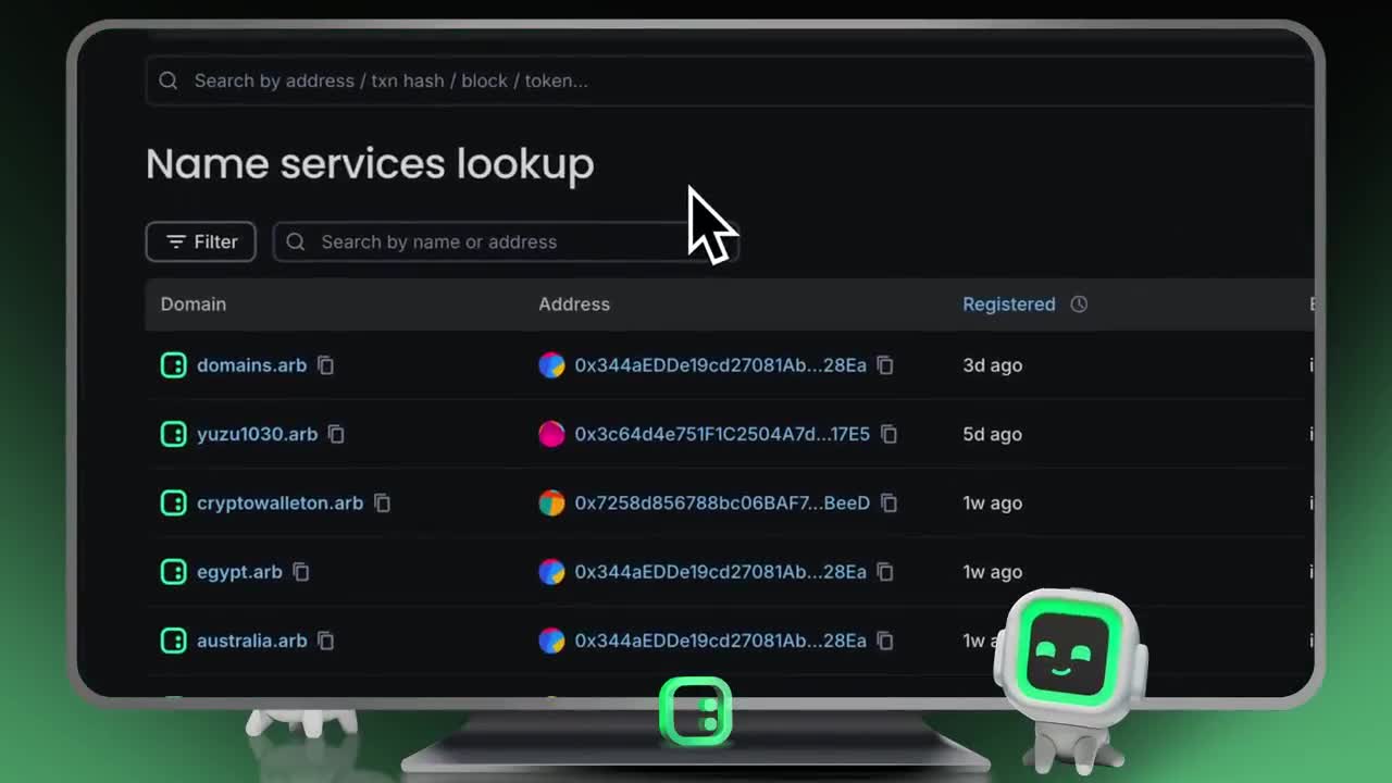 Got a .arb domain? 💙 Look it up in @Blockscout's @Arbitrum open-source explorer for tracing your ...