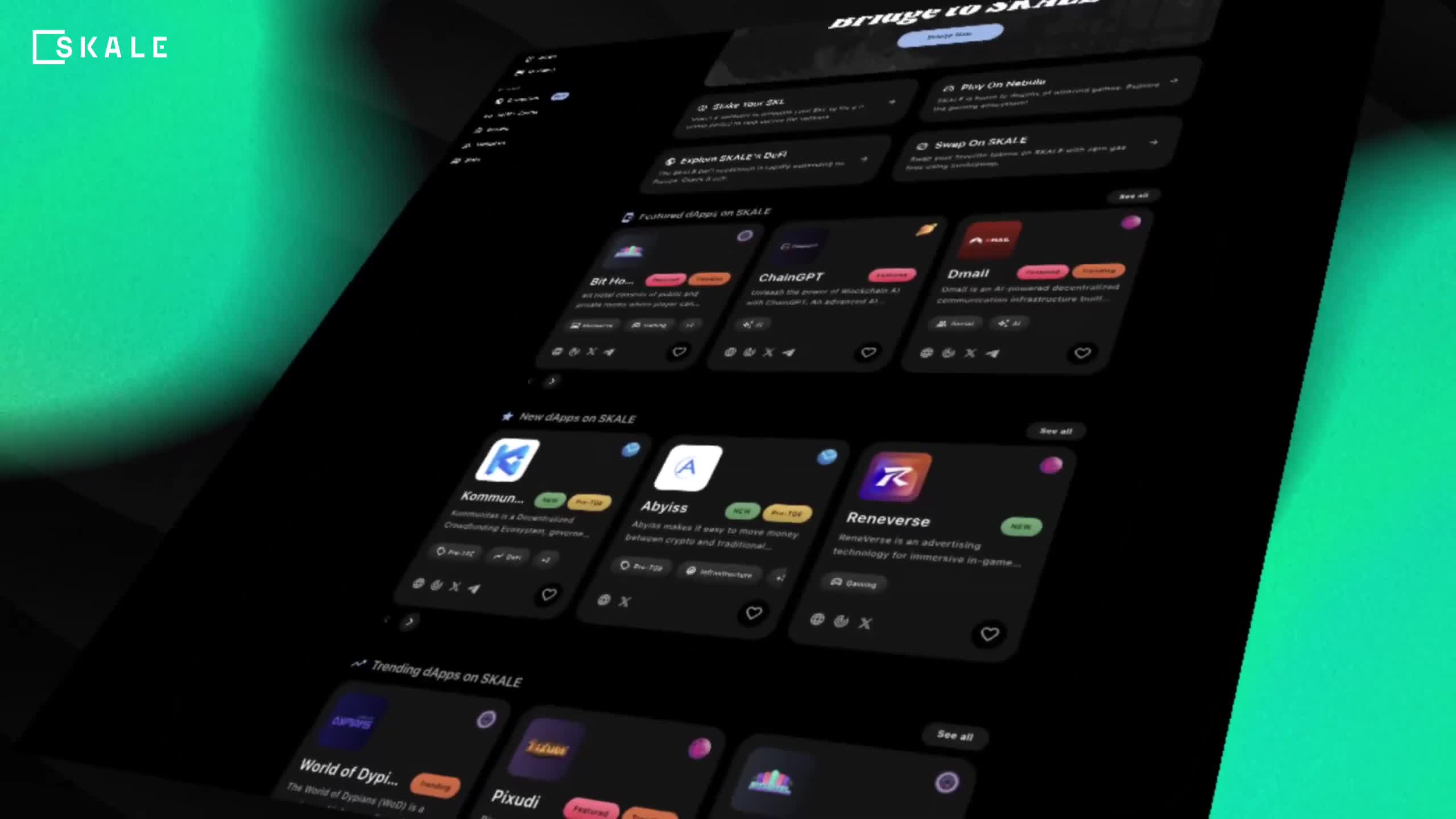The SKALE 4.1 Portal glow-up is real! 😎 Sleek new UI 🌉 Seamless chain ...