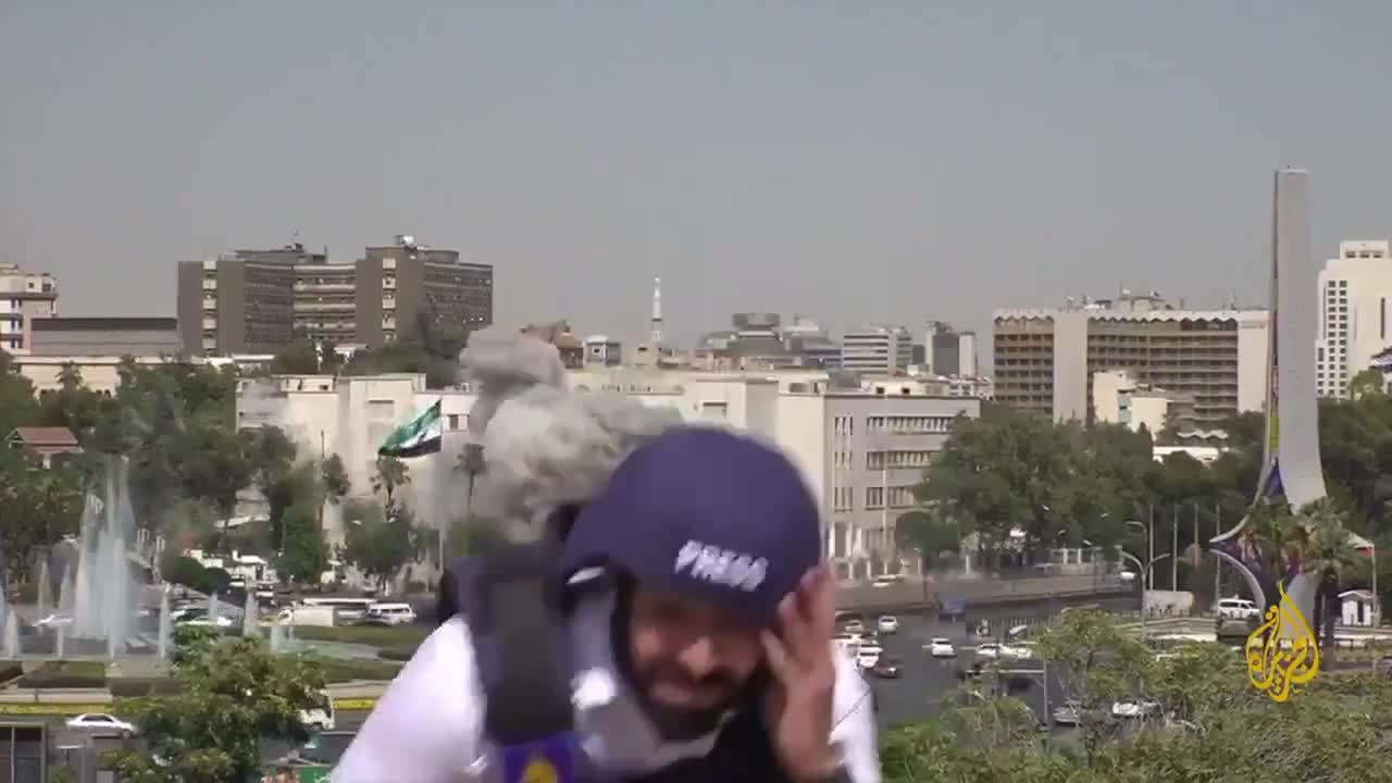 BREAKING: Israeli Strike on Damascus Caught LIVE on TV 📺 A shocking ...