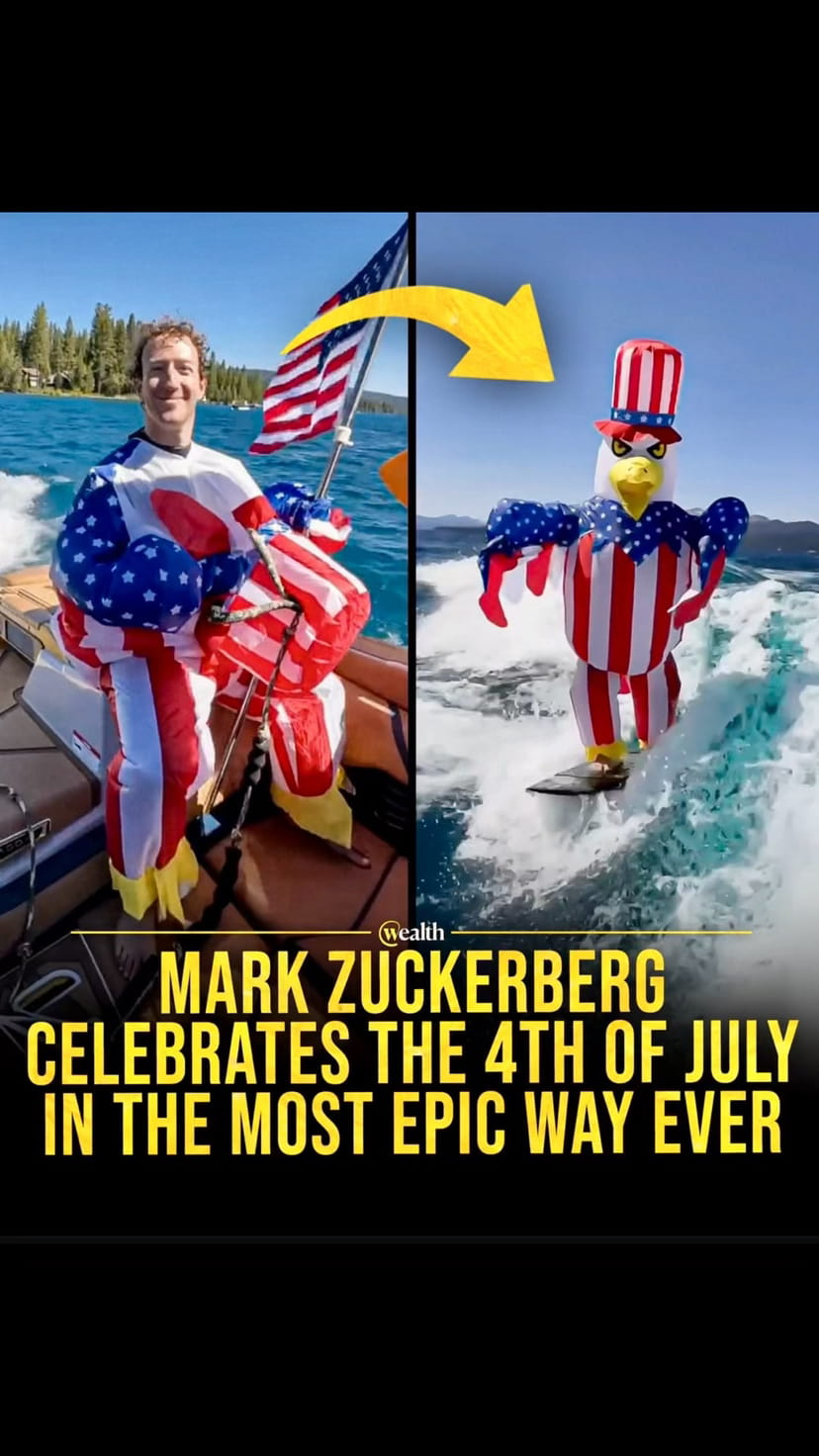 Mark Zuckerberg takes patriotism to new heights while celebrating the ...