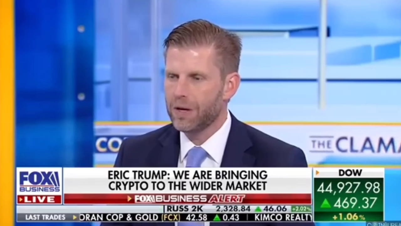 🔥Eric Trump says crypto will replace the banking system. He calls banks ...