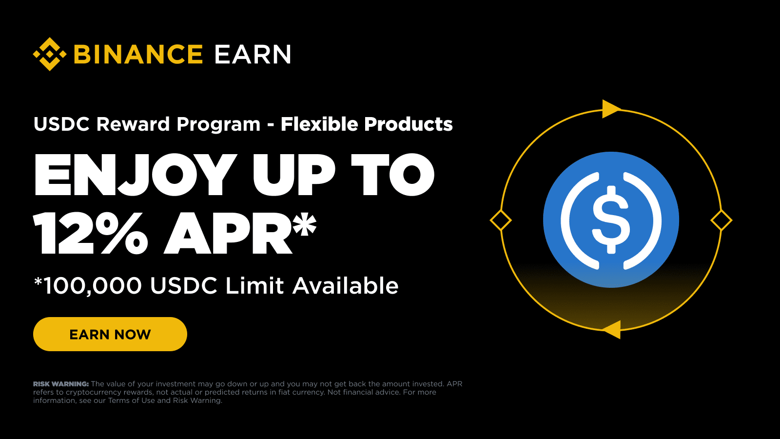 Binance Earn Launches Promotion for USDC Simple Earn Flexible Products with Up to 12% APR ...