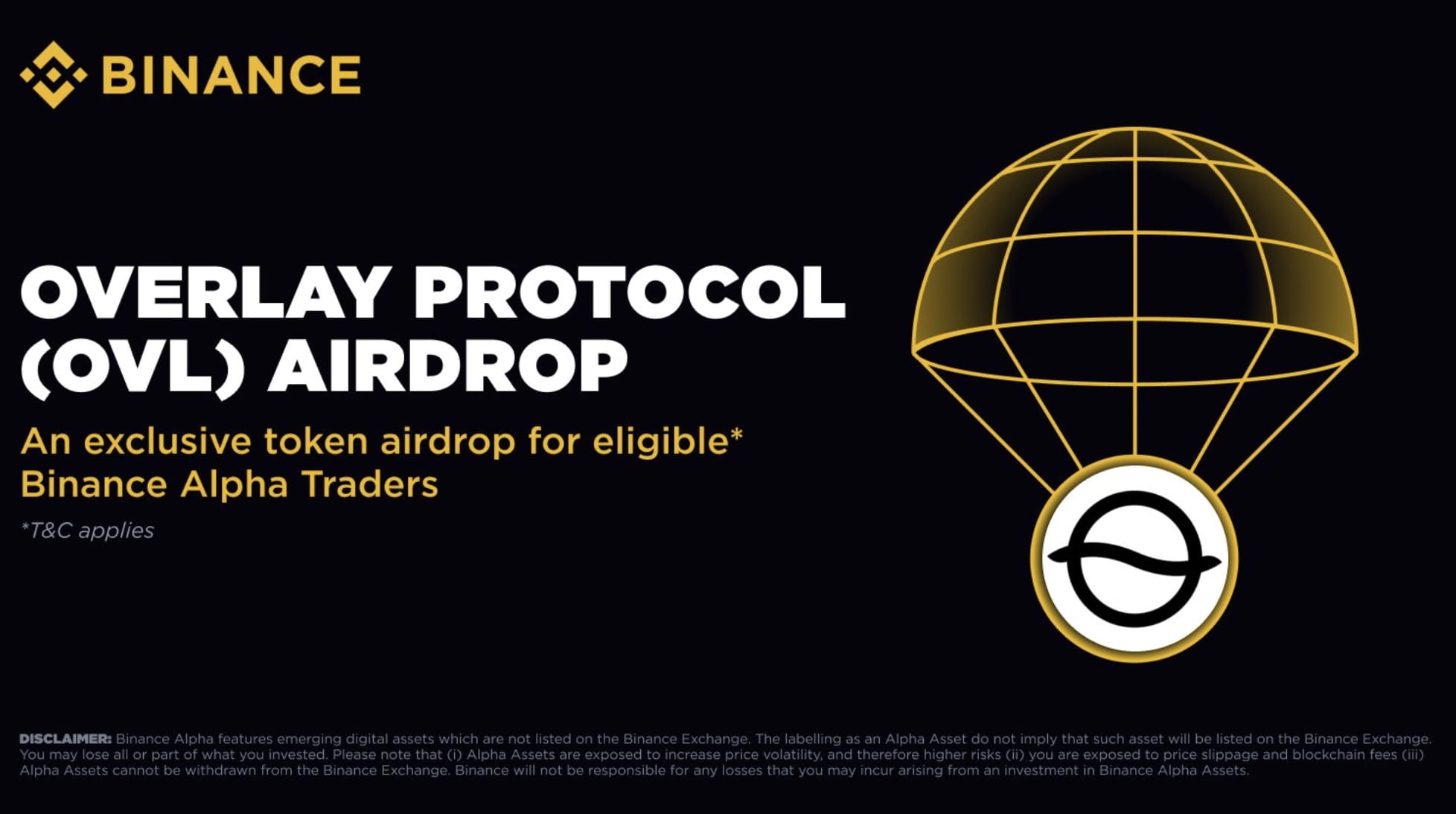 Binance Alpha Launches Overlay Protocol (OVL) Trading on August 14 with 111 OVL Airdrop for ...