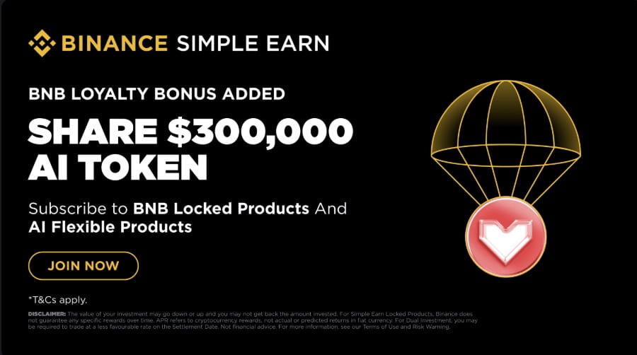 Binance Launches $300K AI Rewards Promotion for BNB & AI Earn ...