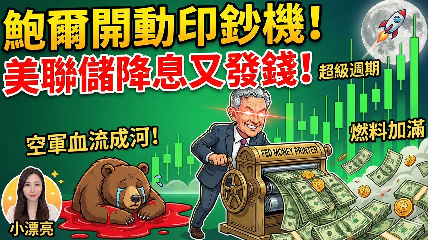 Powell turns on the money printer! The Federal Reserve cuts rates and ...