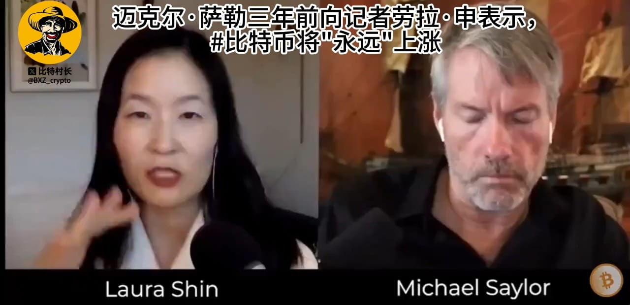 Michael Saylor told journalist Laura Shin three years ago that Bitcoin ...