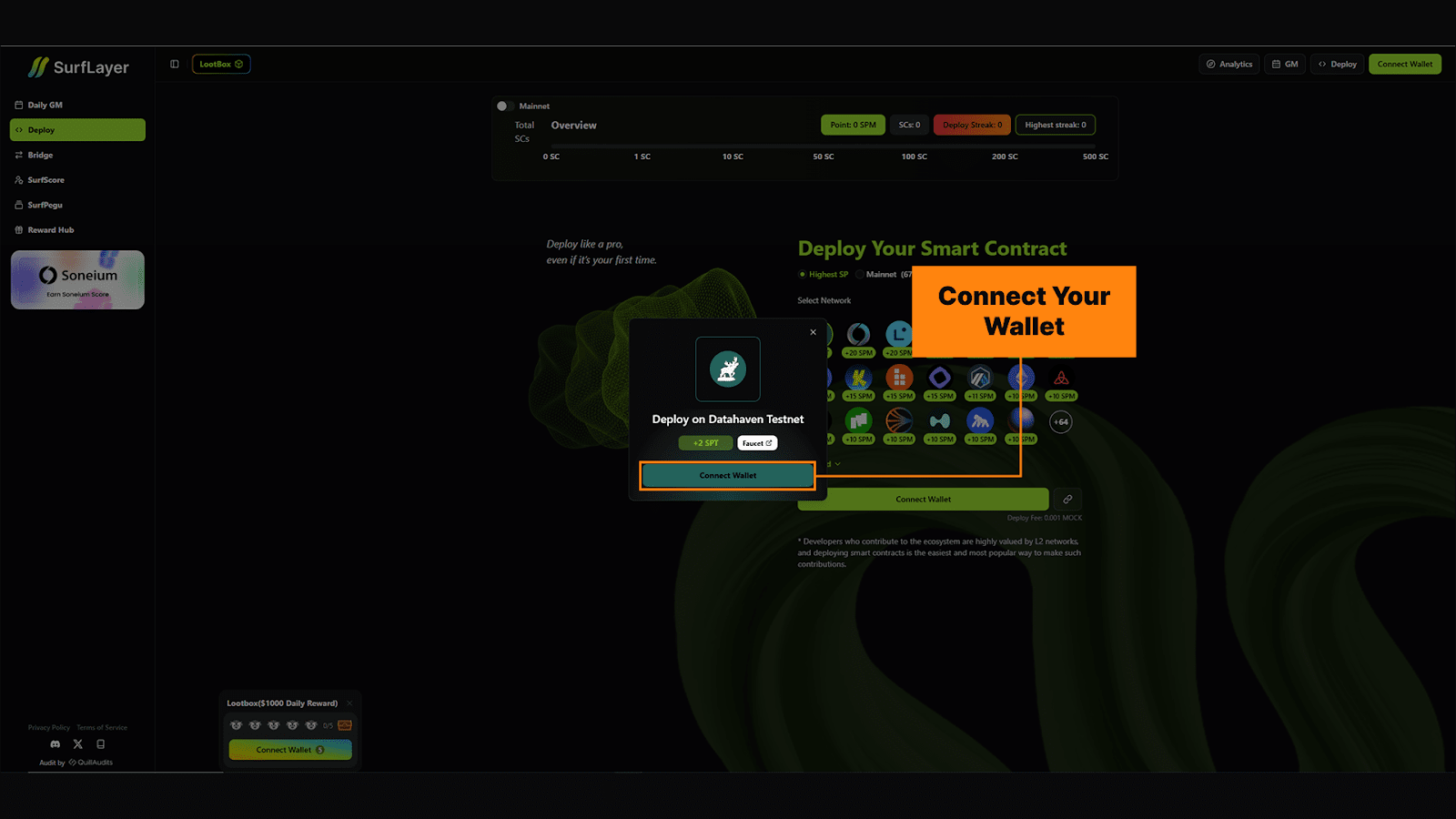如何在 DataHaven 测试网上使用 SurfLayer 部署智能合约 | SurfLayer发布于币安广场