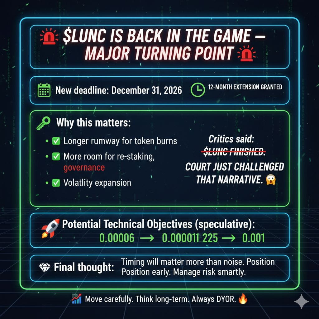 🚨 $LUNC IS BACK IN THE GAME — MAJOR TURNING POINT 🚨 This | Shamser-Ali ...