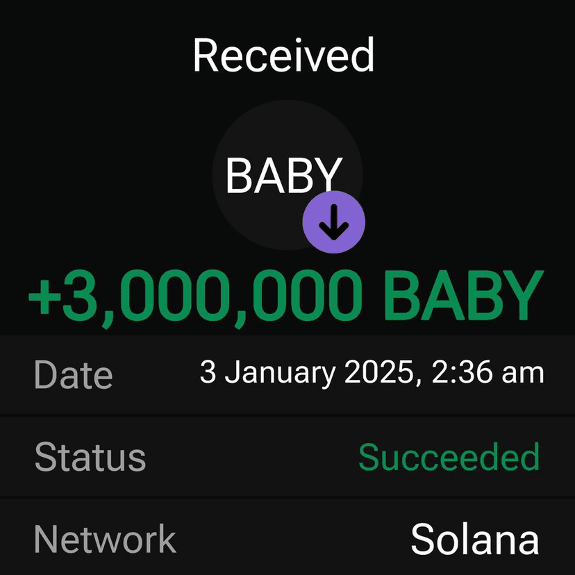 🎁 Votre chance est maintenant d'obtenir 3,000,000 $BABY Ne ...