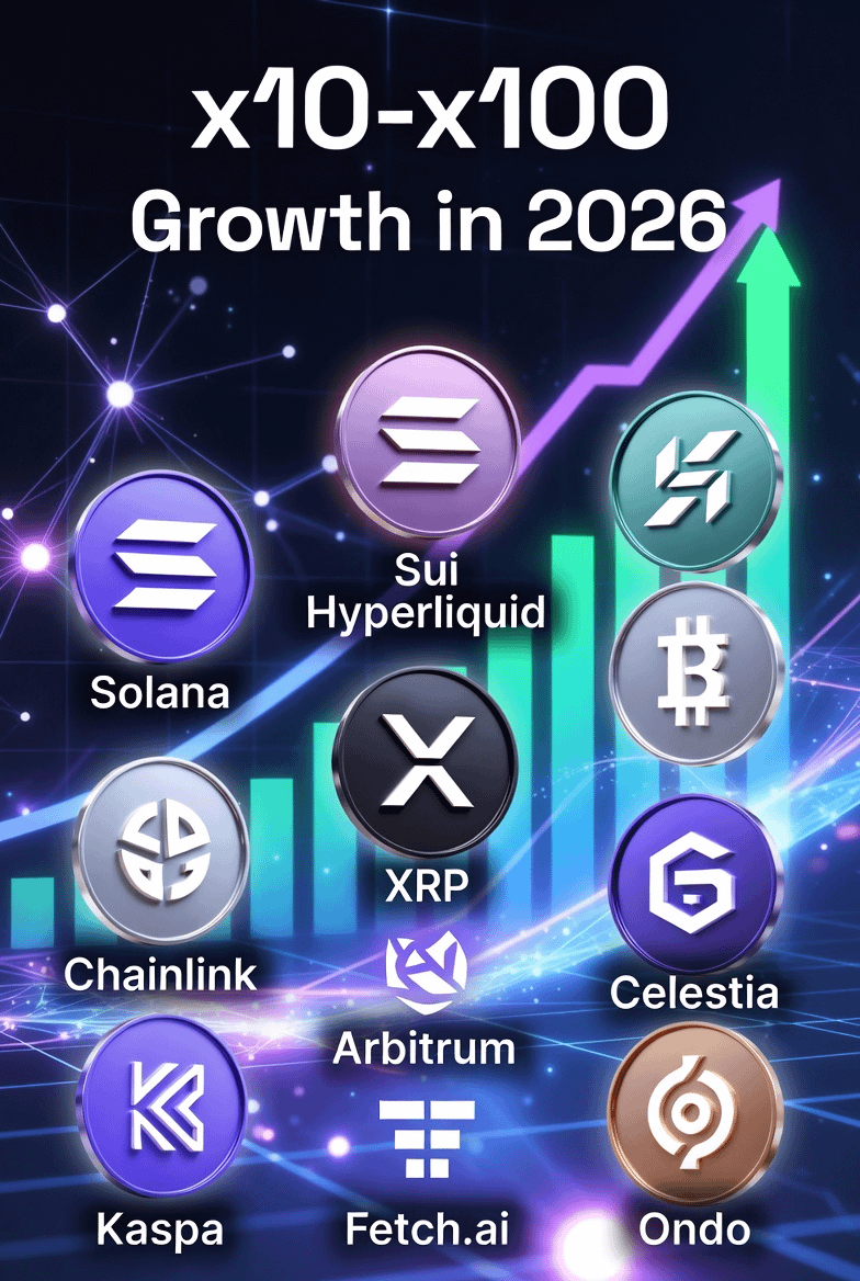 "Top 10 coins projected to increase 10–100 times in 2026 (February ...