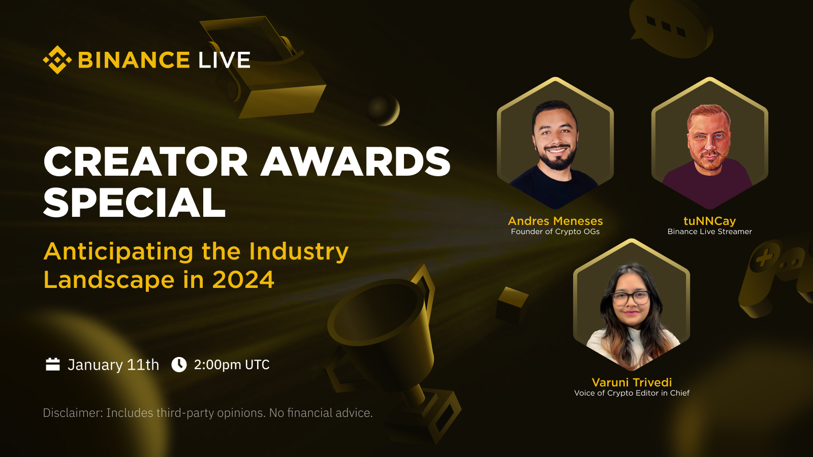 Binance Square Awards: Anticipating the Industry Landscape in 2024 | Binance Live