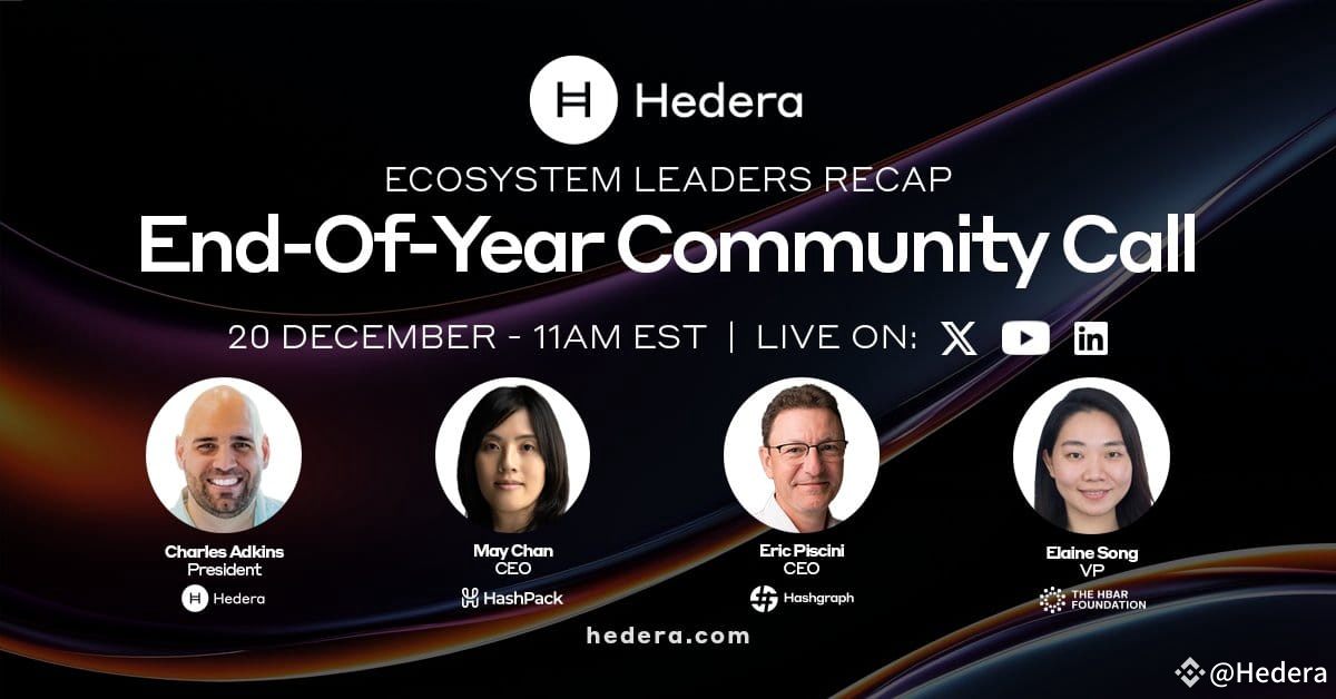 Join us tomorrow, December 20th at 11am EST for our end-of-y | Hedera on Binance Square