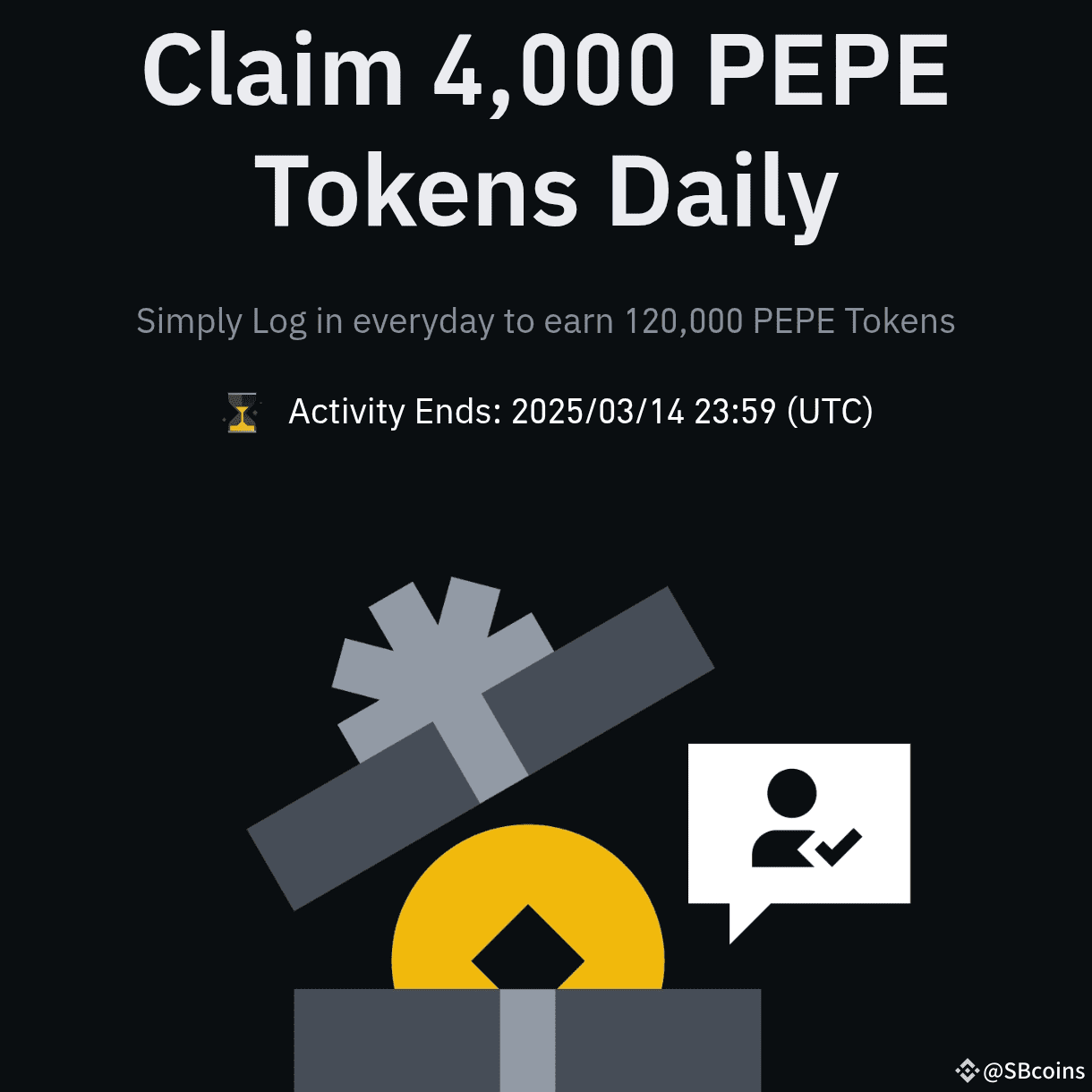 🚀 Claim 4,000 $PEPE Tokens Daily! 🤑 Log in every day and | SBcoins on ...