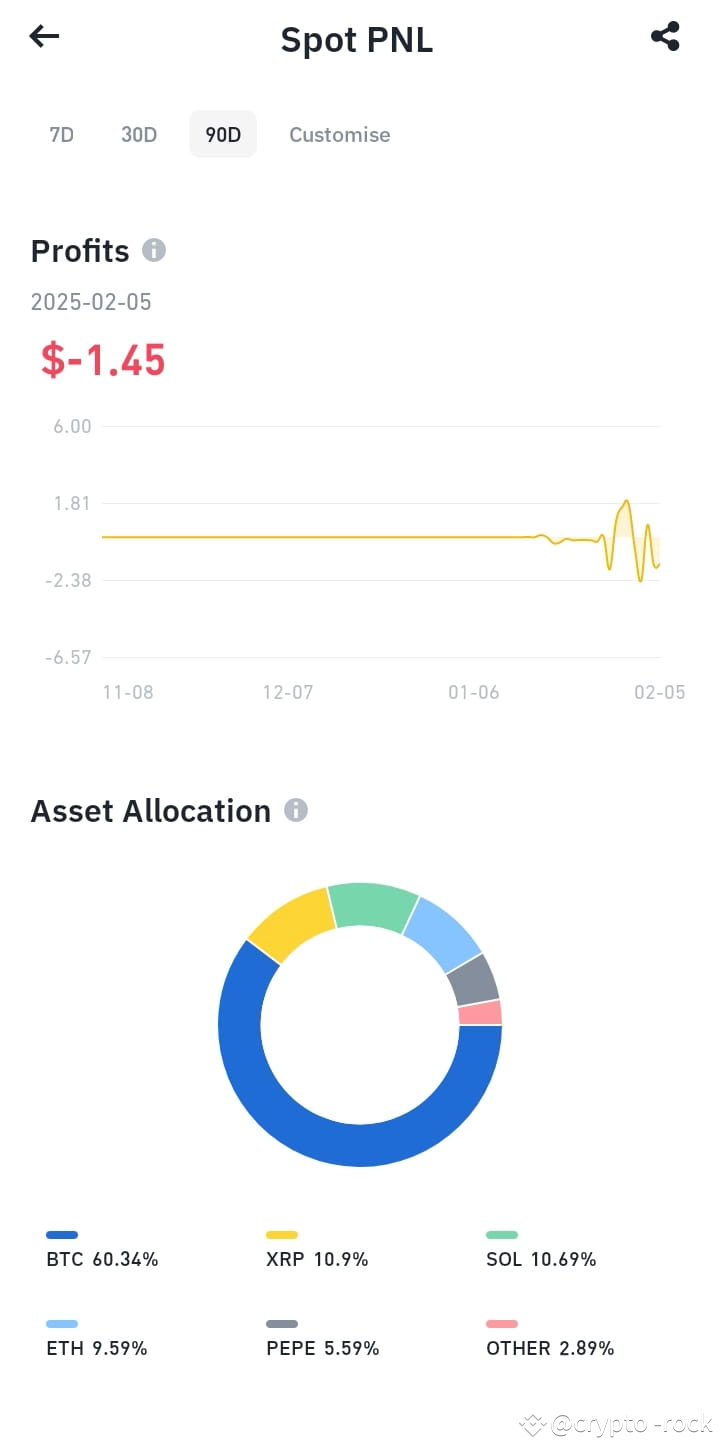90 days pnl | crypto -rock on Binance Square