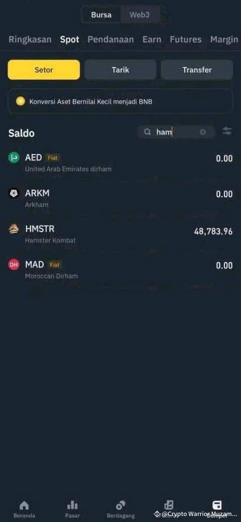 received my hmstr you received ؟ #BinanceLaunchpoolHMSTR | Crypto Warrior Muzammil on Binance Square