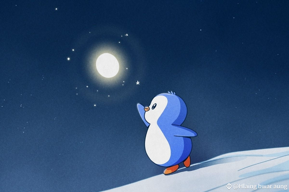 #ChristmasMarketAnalysis $PENGU to the moon.... | Hlaing bwar aung on Binance Square