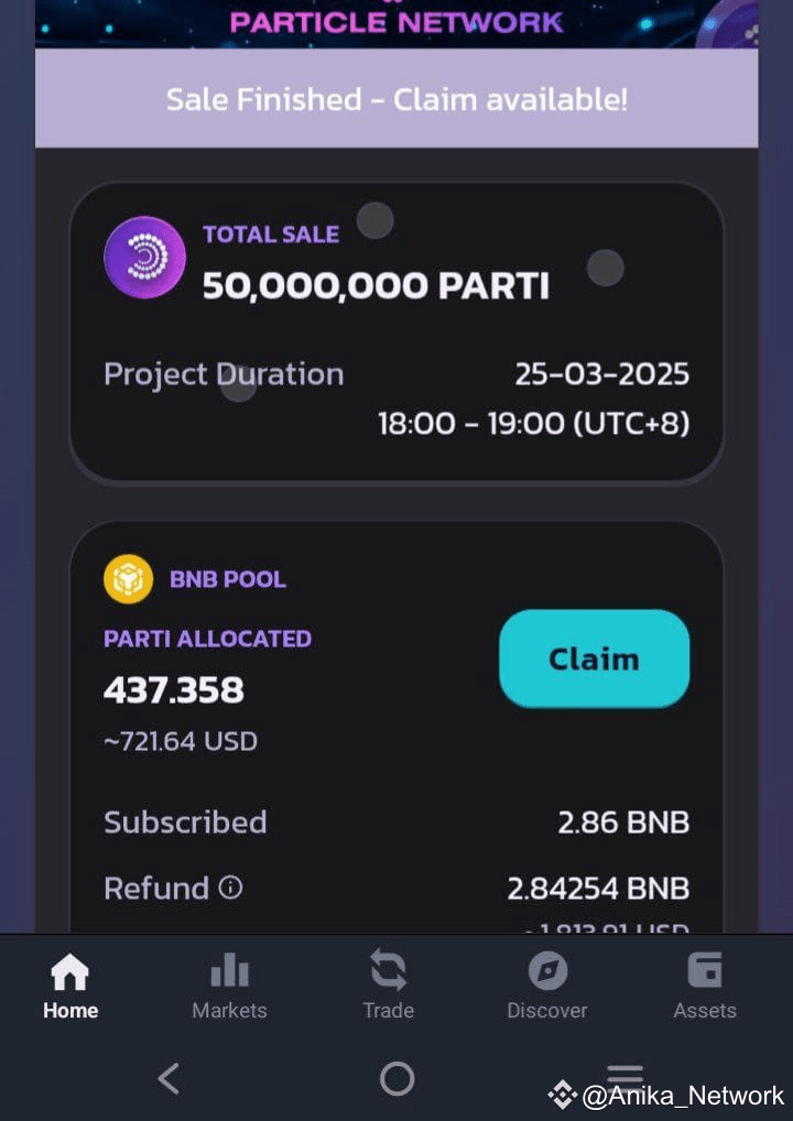 🚀 PARTICLE NETWORK SALE – CLAIMING TIME! 🎉💰 The PARTICLE | Anika_Network on Binance Square