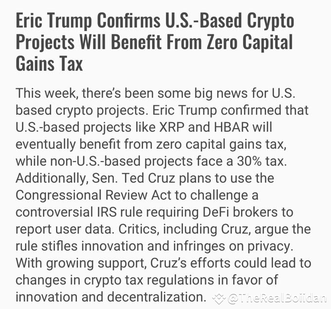 🚨 Breaking News! Eric Trump announces that U.S.-based crypt ...