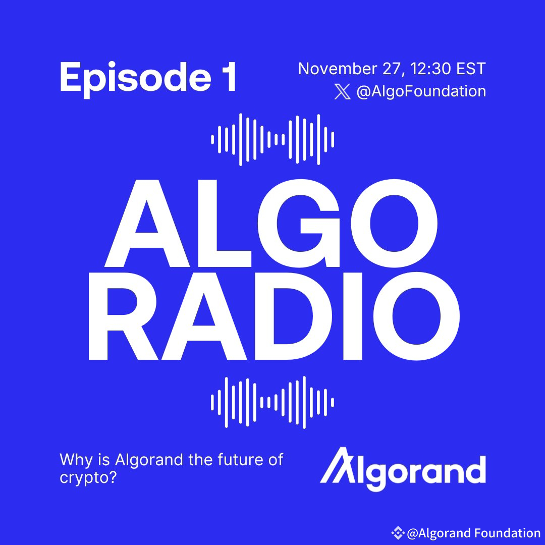 Tune into $ALGO RADIO on November 27th at 12:30 PM EST to fi | Algorand Foundation on Binance Square