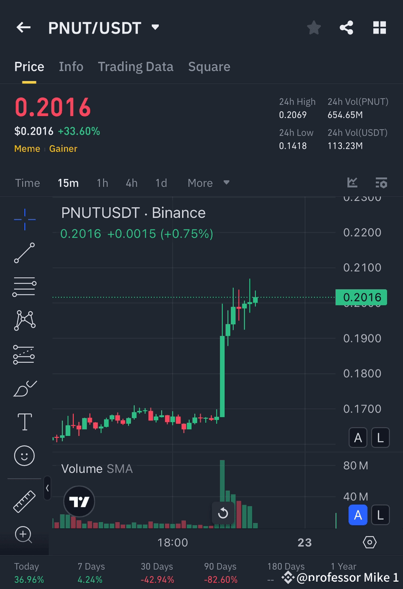 $PNUT /USDT Bull Run Confirmed! 🔥💯 $PNUT has broken key r | Professor Mike Official on Binance ...