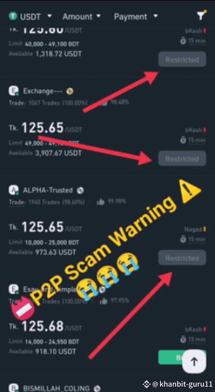 🚫 P2P Scam Alert for Binance Users 🚫 Hey Binance | khanbit-guru11 on ...