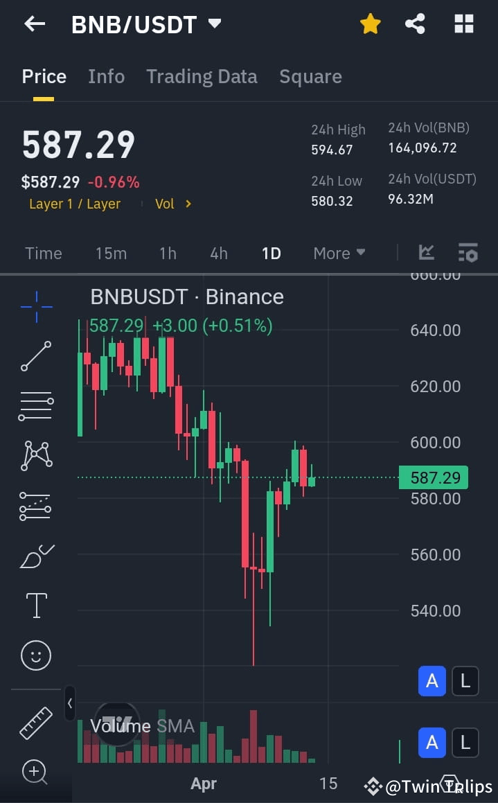 🎁🎁🎁🎁🎁🤑🤑$BNB /USDT 1-Day Chart Analysis on Binance: A | Twin Tulips on Binance Square