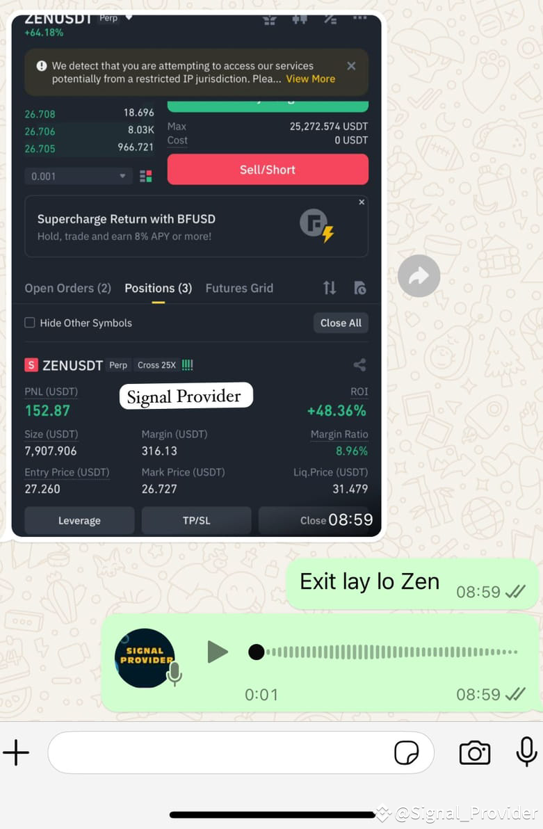 ZEN 152$ Profit Done #BTCNextMove | Signal_Provider on Binance Square