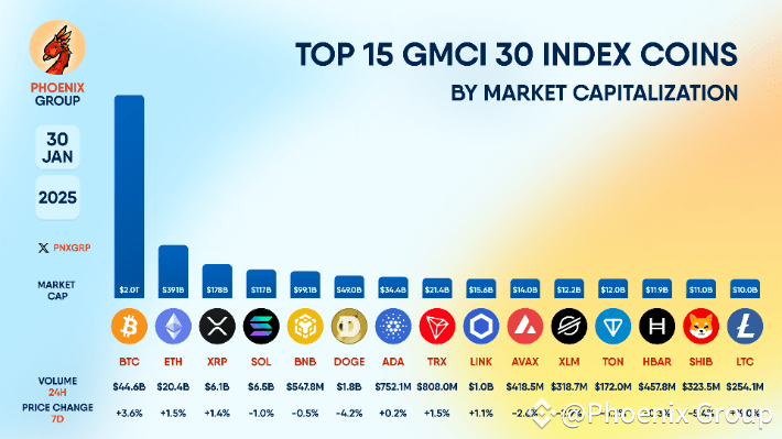 TOP 15 GMCI 30 INDEX COINS BY MARKET CAPITALIZATION Index | Phoenix ...
