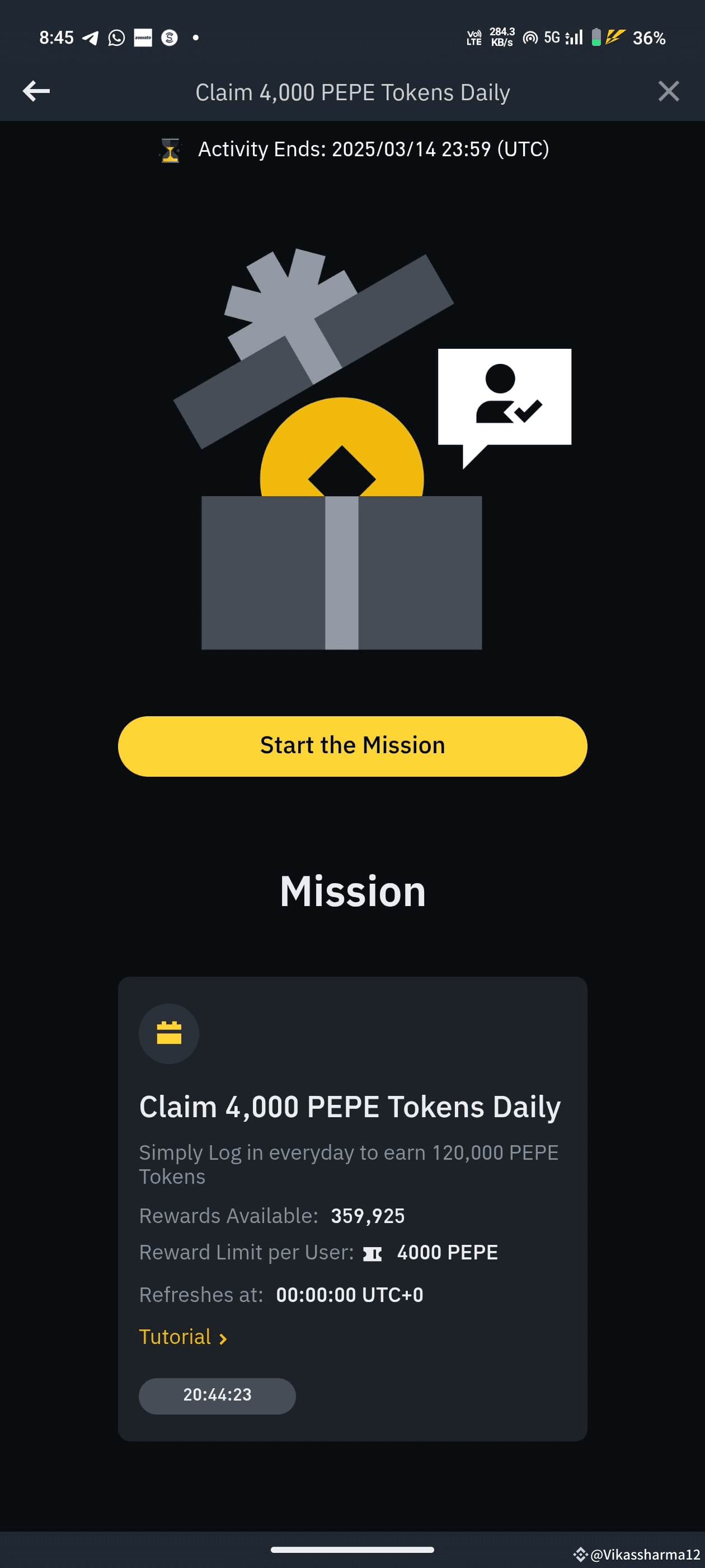 free claim 4000 PEPE amazing 🤩 reward BINANCE #PEPE‏ $PEP ...