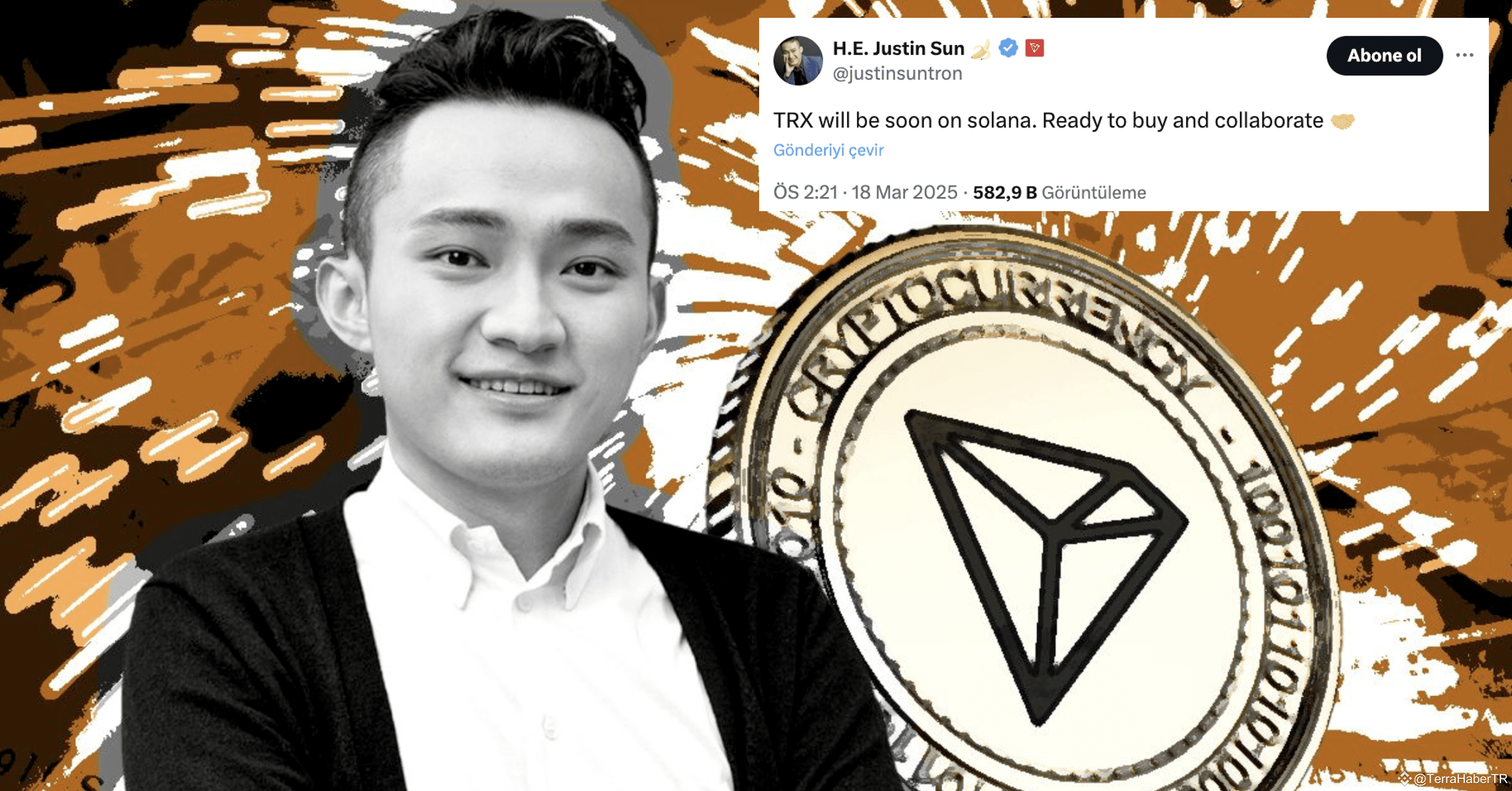 賈斯廷·孫（Justin Sun）對$TRX 的$SOL投資者發表了令人興奮的聲明。 "TRX很快將在Solana上推出 | 幣安廣場上的 ...