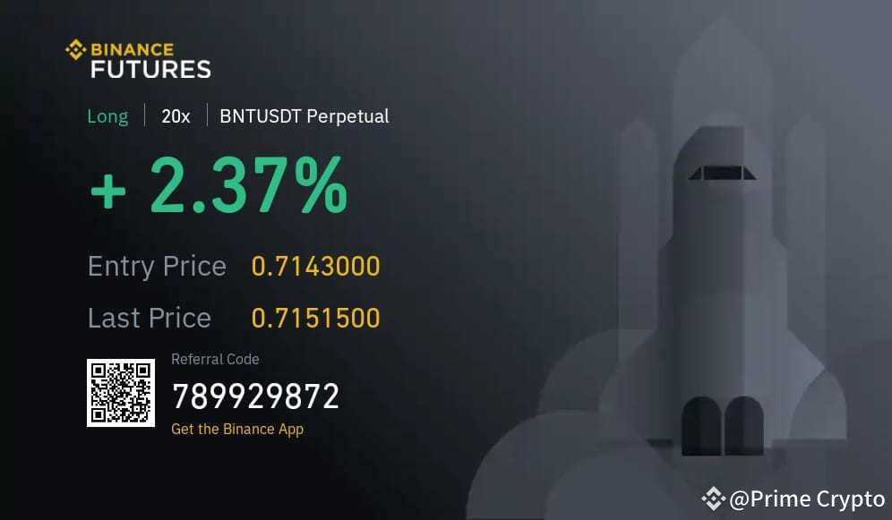 Take some BNT as well only 1% | Prime Crypto on Binance Square