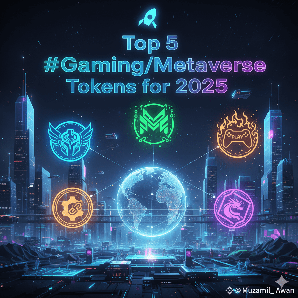 🚀 Top 5 #Gamimg & Metaverse Tokens for 2025 Play-to-earn & | Crypto ...