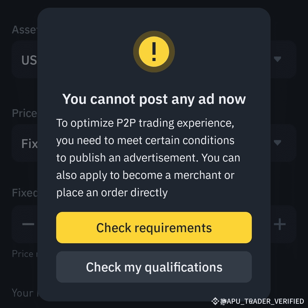 How Post My Ad In Binance P2P How to become a Binance valid | APU ...