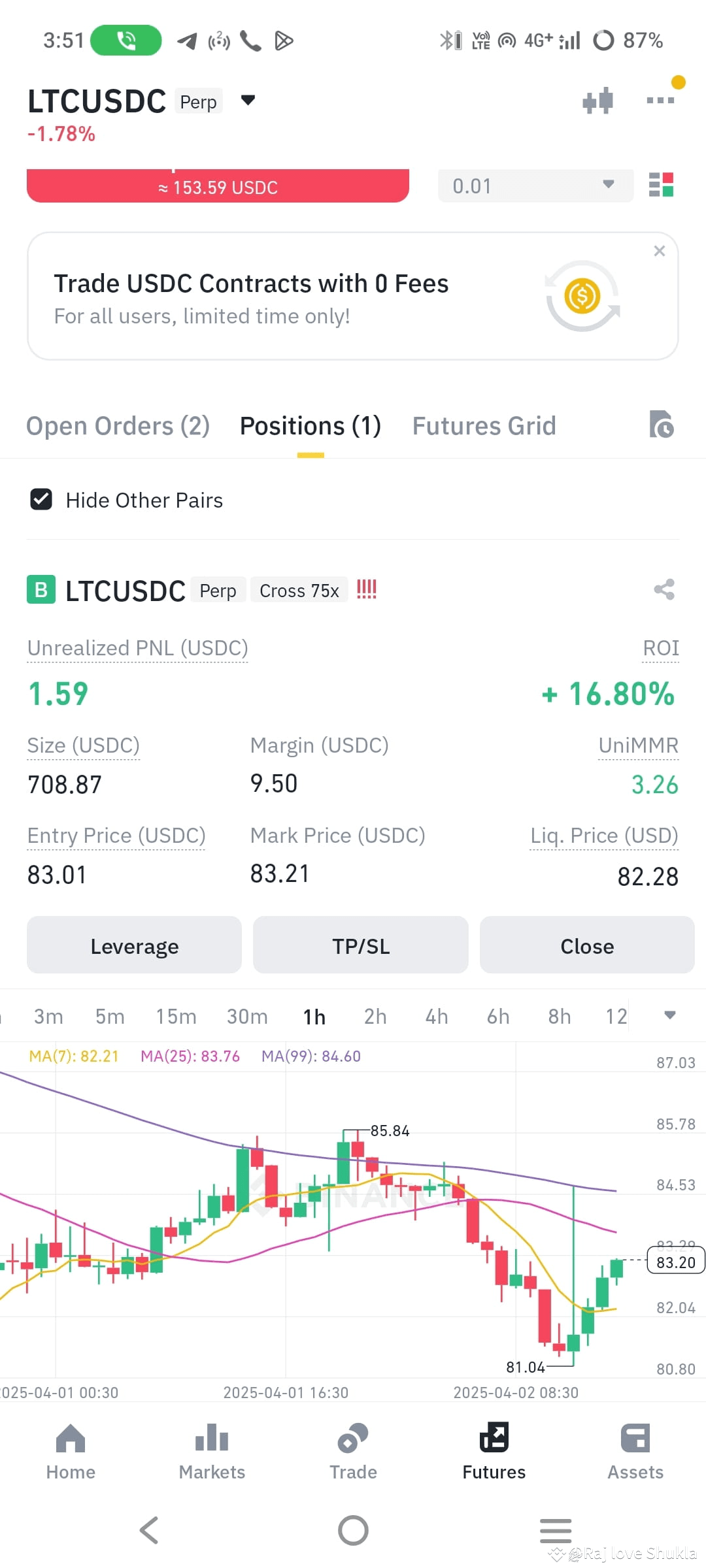 $LTC /USDT Showing Strong Movement 🔥🔥 Current price - 8 | MAXRAJ ...