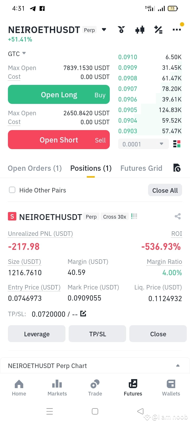 $NEIROETH hold or close please tell me 🥹🥹 | I am noob on Binance Square