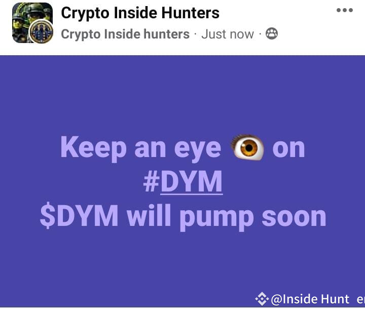 Keep an eye 👁️ on #DYM $DYM will pump soon | Inside Hunter on Binance ...