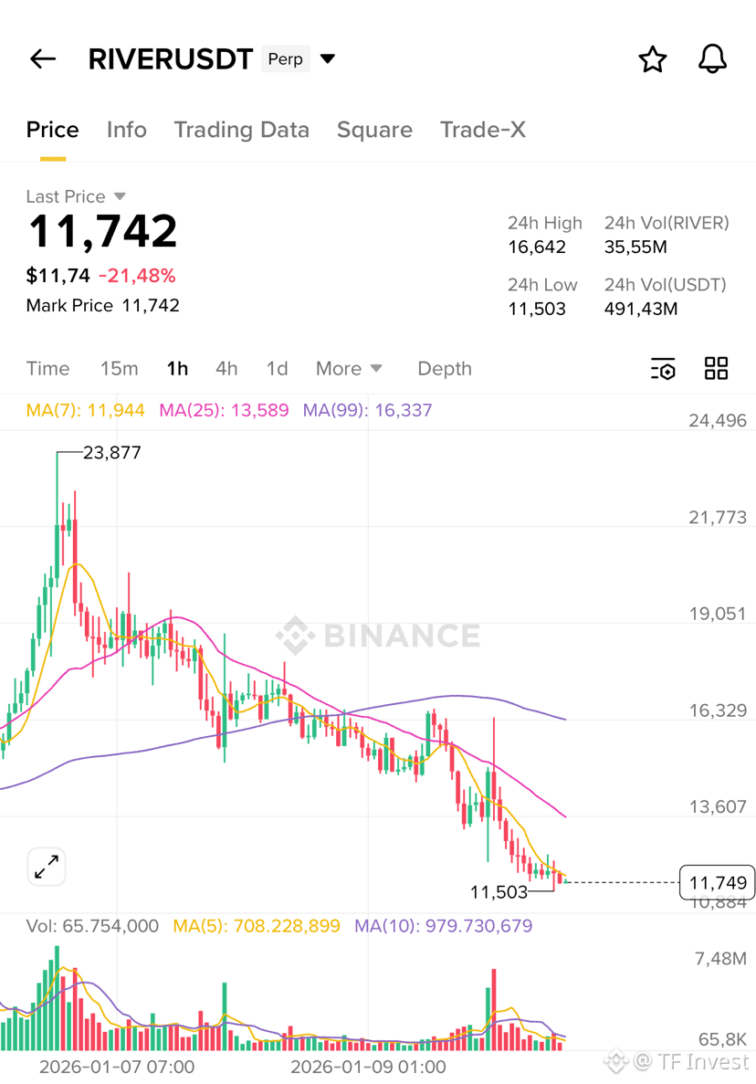 $RIVER – Intense Selling Pressure as Bearish Momentum | TF Invest on ...