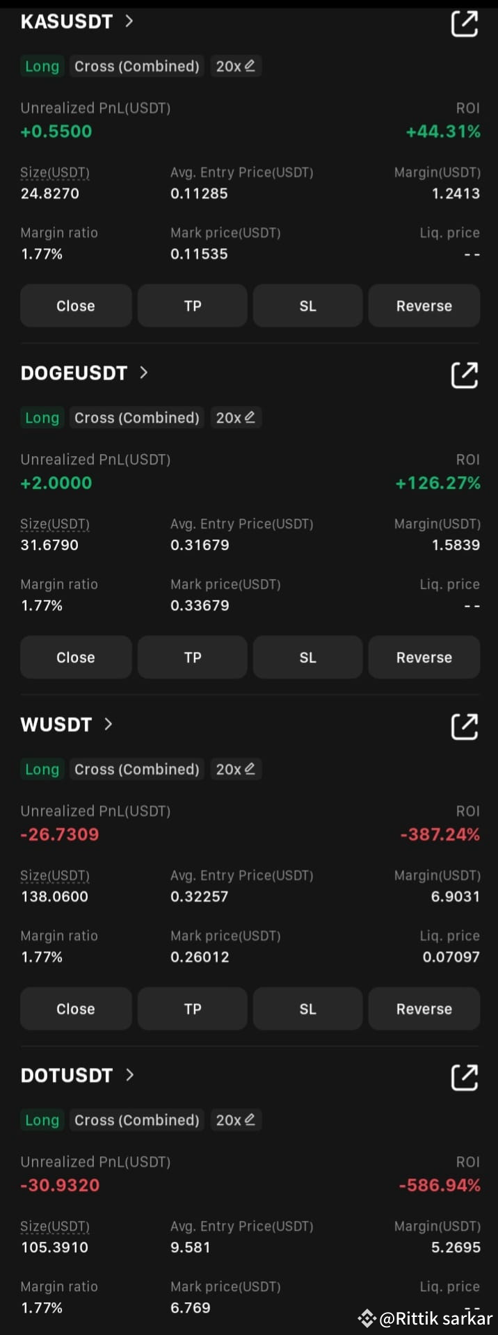 $W $DOT $being $DOGE | Rittik sarkar on Binance Square
