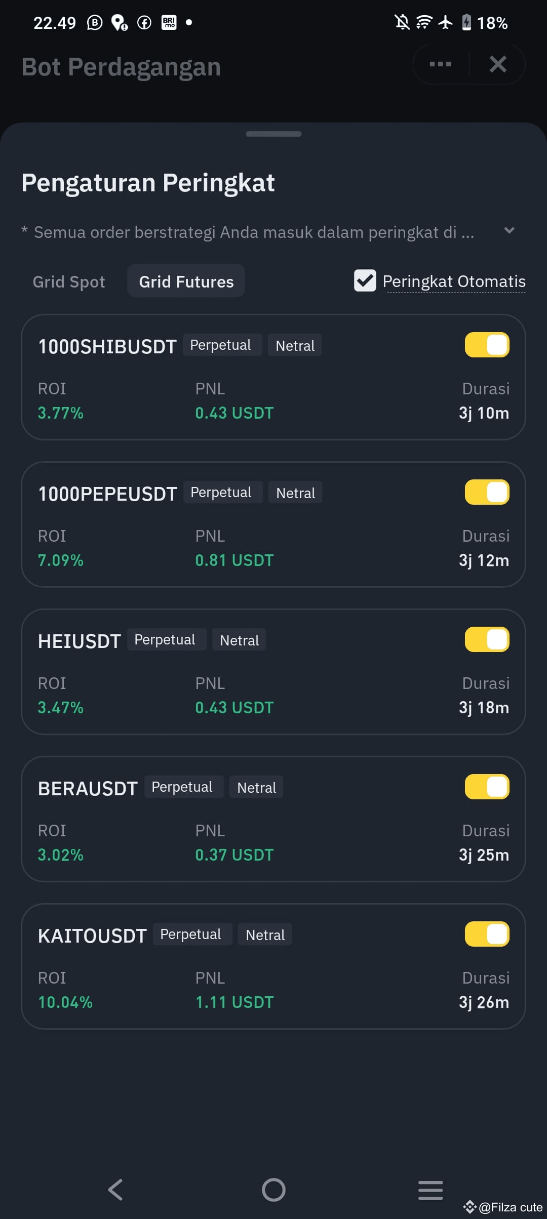 $KAITO new try grid feature | Filza cute on Binance Square