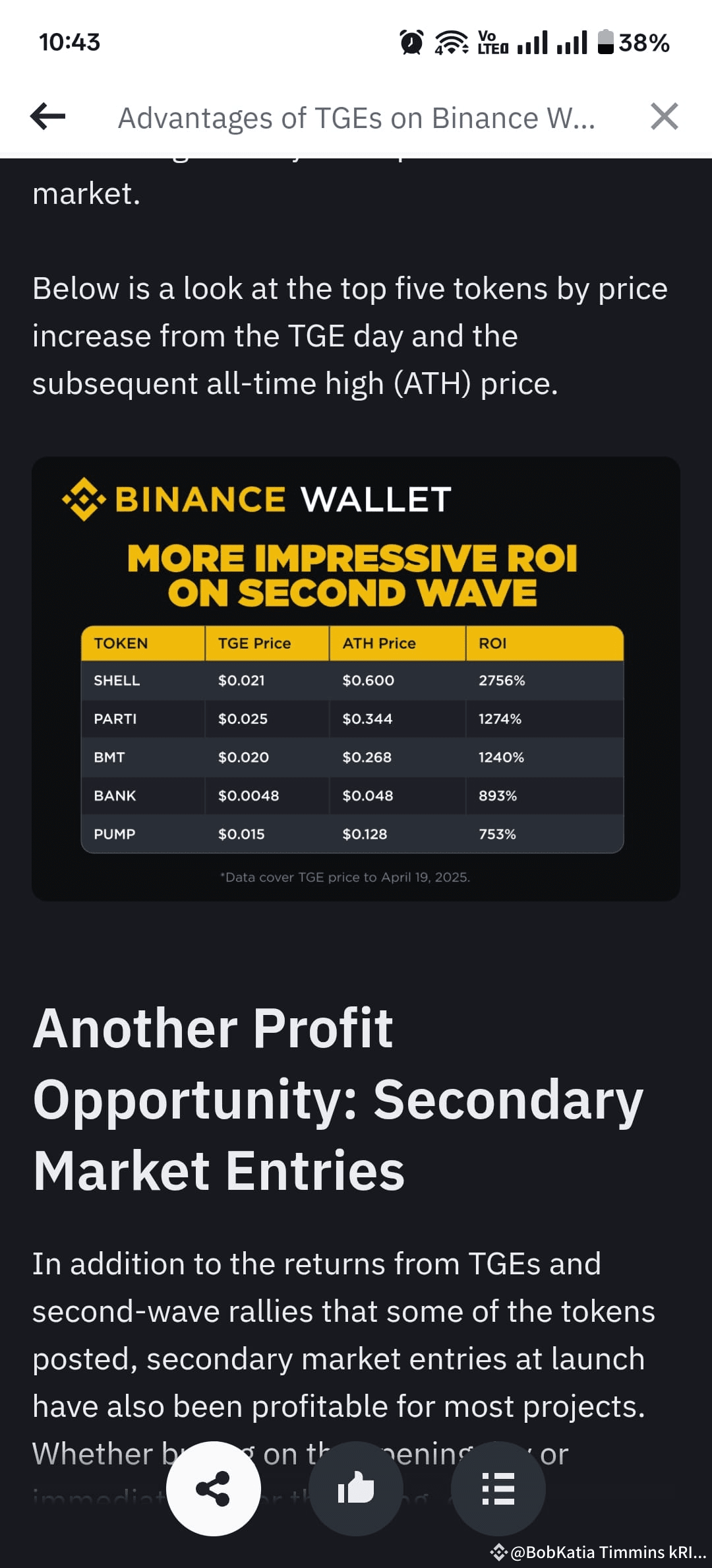 #earlyaccess Exclusive token generation events on Binance | Jabezsayed ...