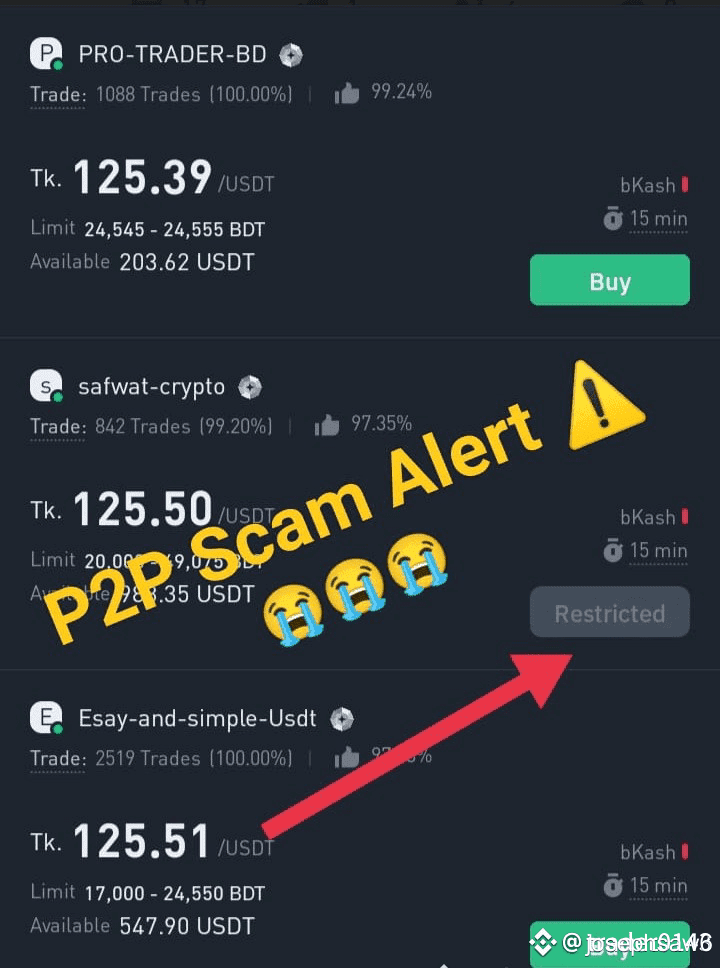 Binance P2P Fraud Alert! ⚠️ How it works: *The fraudster i | josephsaw6 ...